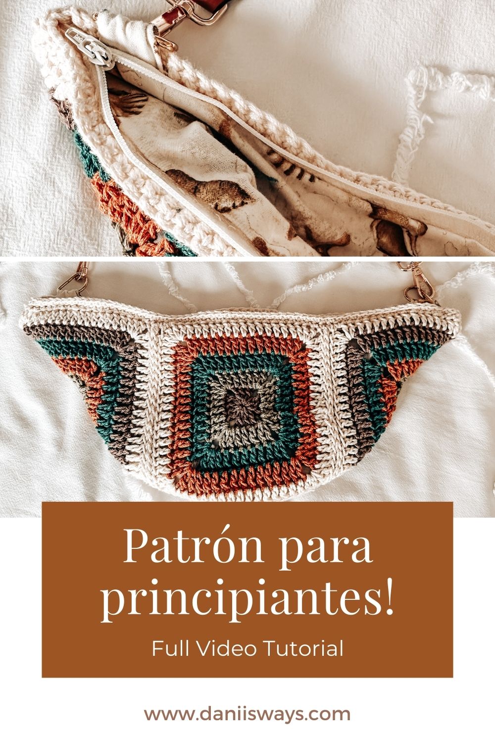 Teje este hermoso bolso retro a crochet – Patrón gratis - Danii's Ways
