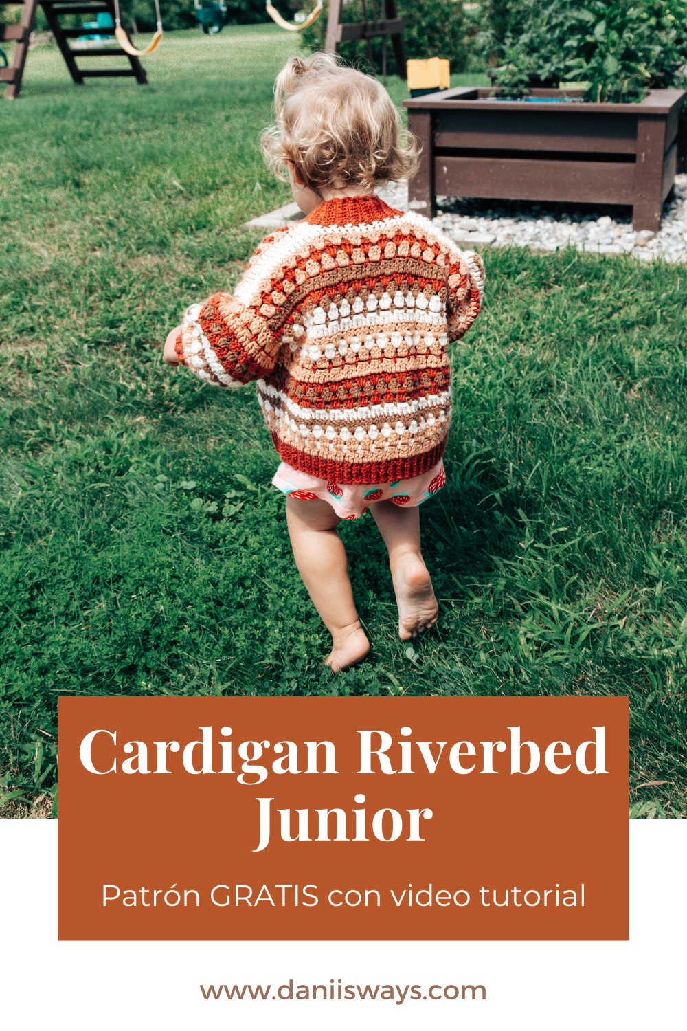 Hermoso Tejido a Crochet – Riverbed Cardigan Versión Junior - Danii's Ways